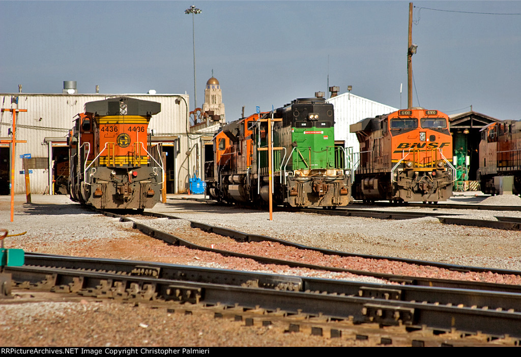 BNSF 4436, 1696, and 6100